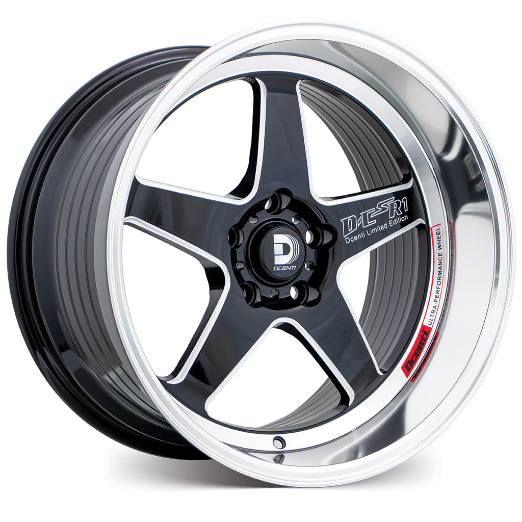 DC R1 - Gloss Black Milled w/Machined Lip - Mag Wheels & Rims | Car ...